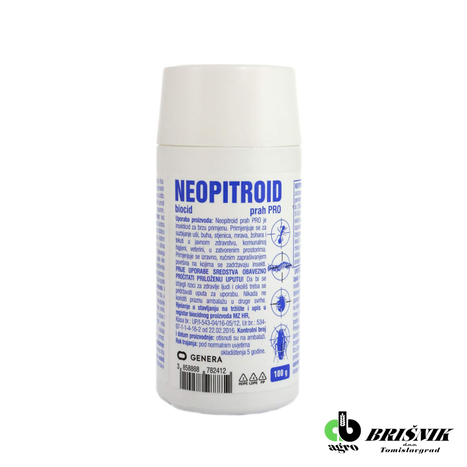 NEOPITROID prah PRO – 100g- Insekticid Agro Brišnik