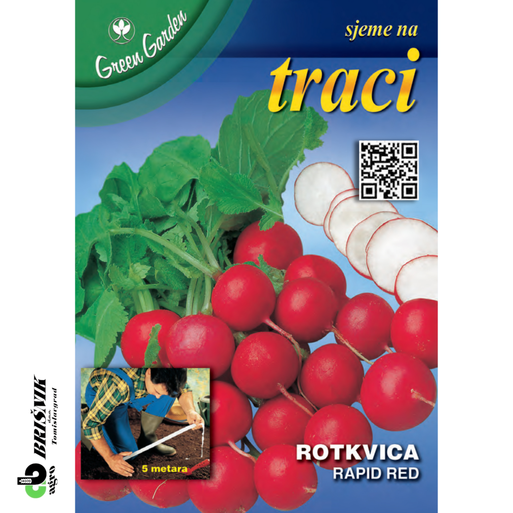 Sjeme na traci ROTKVICA rapid red 5 metara – Agro Brišnik